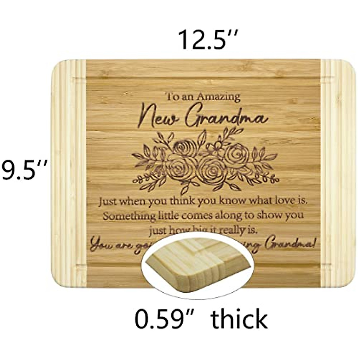 New Grandma Gifts, Pregnancy Announcement Gift for Grandma Mom, Mother's Day Thanksgiving Christmas Gift for Grandma Mother, Engraved Cutting Board -You Are Going to Be An Amazing Grandma