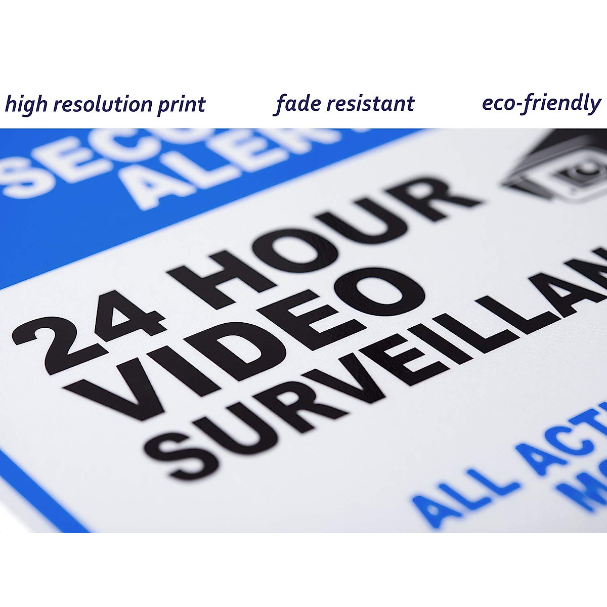 Video Surveillance Sign - Home Security Sign - Security Camera Sign - All Activities are Monitored - Rust Free 12" x 12" Aluminum Sign, by Gentoly