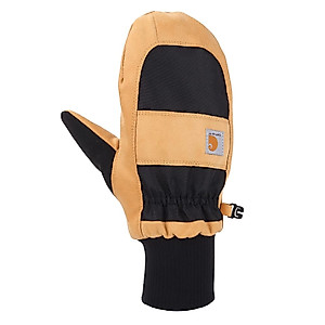 Carhartt womens Back 40 Fingermitt Mittens, Black, Large US