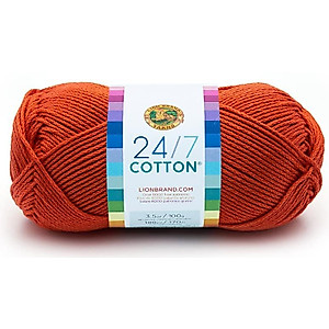 Lion Brand Yarn - 24/7 Cotton - 6 Skein Assortment (Autumn)