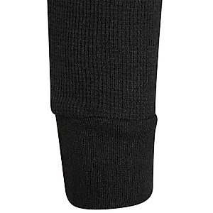 Arctic Hero Boys' Thermal Underwear - 4 Piece Waffle Knit Top and Long John Set (Size: 2-18), Size 8-10, Black/Ecru