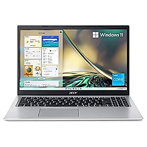 Acer Aspire 5 Slim Laptop, 15.6" FHD IPS Micro-Edge Display, 11th Gen Core i3-1115G4, 8GB DDR4 RAM, 256 PCIe SSD, USB-C, HDMI, RJ45, WiFi 6, Keypad, 1-Year MS 365, Silver, Win 11