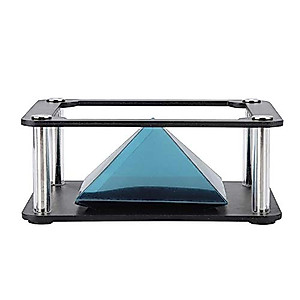 ASHATA 3D Holographic Display Stands Projector 3.5-6inch Mobile Smartphone Hologram,3D Holographic Display Pyramid Stands Projector for Cartoon Interaction, Personal Entertainment (Cylindrical)