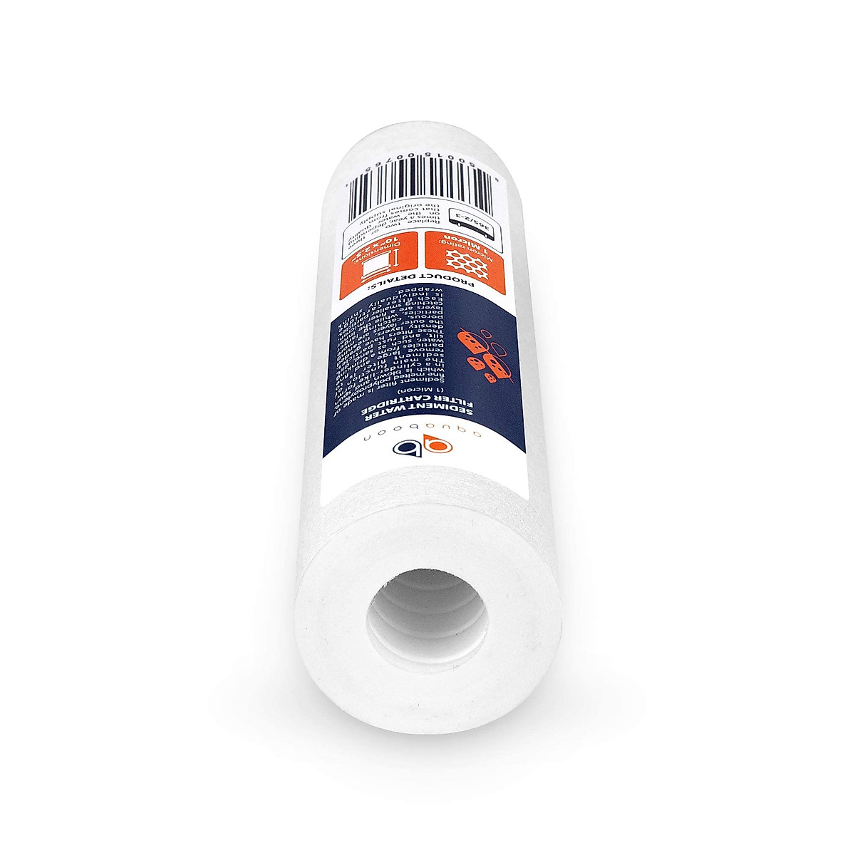 Aquaboon 6-Pack 1 Micron 10x2.5" Sediment Water Filter Replacement Cartridge for Any Standard RO Unit, Whole House Sediment Filtration, Compatible with DuPont WFPFC5002, Pentek DGD series, RFC series