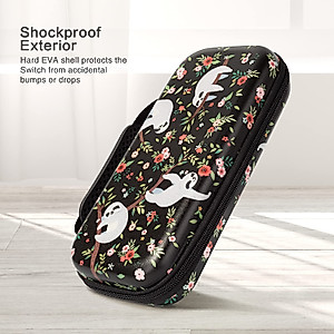 Vimorco Nintendo Switch OLED Case, Nintendo Switch Case, Carry Case for Nintendo Switch, Switch Travel Case for Girls Boys with 16 Game Card Slots, Hard Shell Cover for Console Games & Joy-Con, Sloth