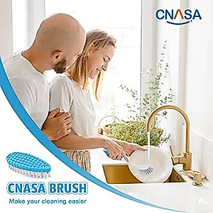 6 Pack Household Deep Cleaning Brush Set-Kitchen Cleaning Brushes, Includes Scrub Brush/Dish Brush/Bottle Brush/Grout Corner Brushes/Crevice Brush/Shoe Brush/ for Bathroom, Floor, Tub, Shower, Tile