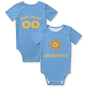 Portugal Baby Outfit Custom Soccer apparel Baby National Team Clothes Personalized Name and Number Birthday Gifts,Newborn Baby Boy Girls Unique Clothes 3M-2T