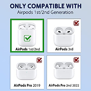 Besoar for AirPods 2&1 Case Cartoon Cute Kawaii Silicone Cases for Apple AirPod Air Pods 1/2 Design Cover Cool Unique Fashion Fun Funny Soft Coves for Girls Girly Boys(Mushroom Heads)