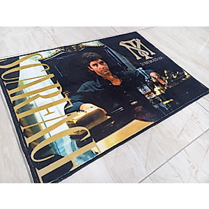 Scarface Rug, Tony Montana Rug, Fan Rug, Themed Rug, Custom Gift Unique, Home Decor, Area Rug, Gift for Him, Patterned Rug, Non Slip Rug rughouse34_313.5 (47”x70”)=120x180cm