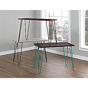 Ameriwood Home Owen Retro Desk, Espresso/Teal