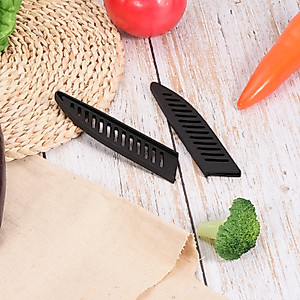 PATIKIL PP Safety Knife Cover Sleeves for 5" Utility Knife, 5 Pack Knives Edge Guard Blade Protector Universal Knife Sheath for Kitchen, Black