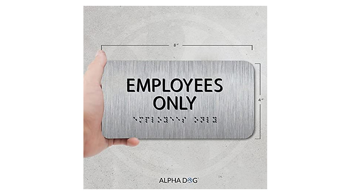 Buy ADA Compliant Employees Only Sign - Easy Installation