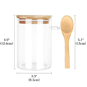 Linkidea 4 Pack Minimalist Overnight Oats Jar Set, 18.5 oz Rectangular Glass Containers with Lid and Spoon, Air Insulated Meal Prep Containers for Oats/Yogurt/Cereals Storage
