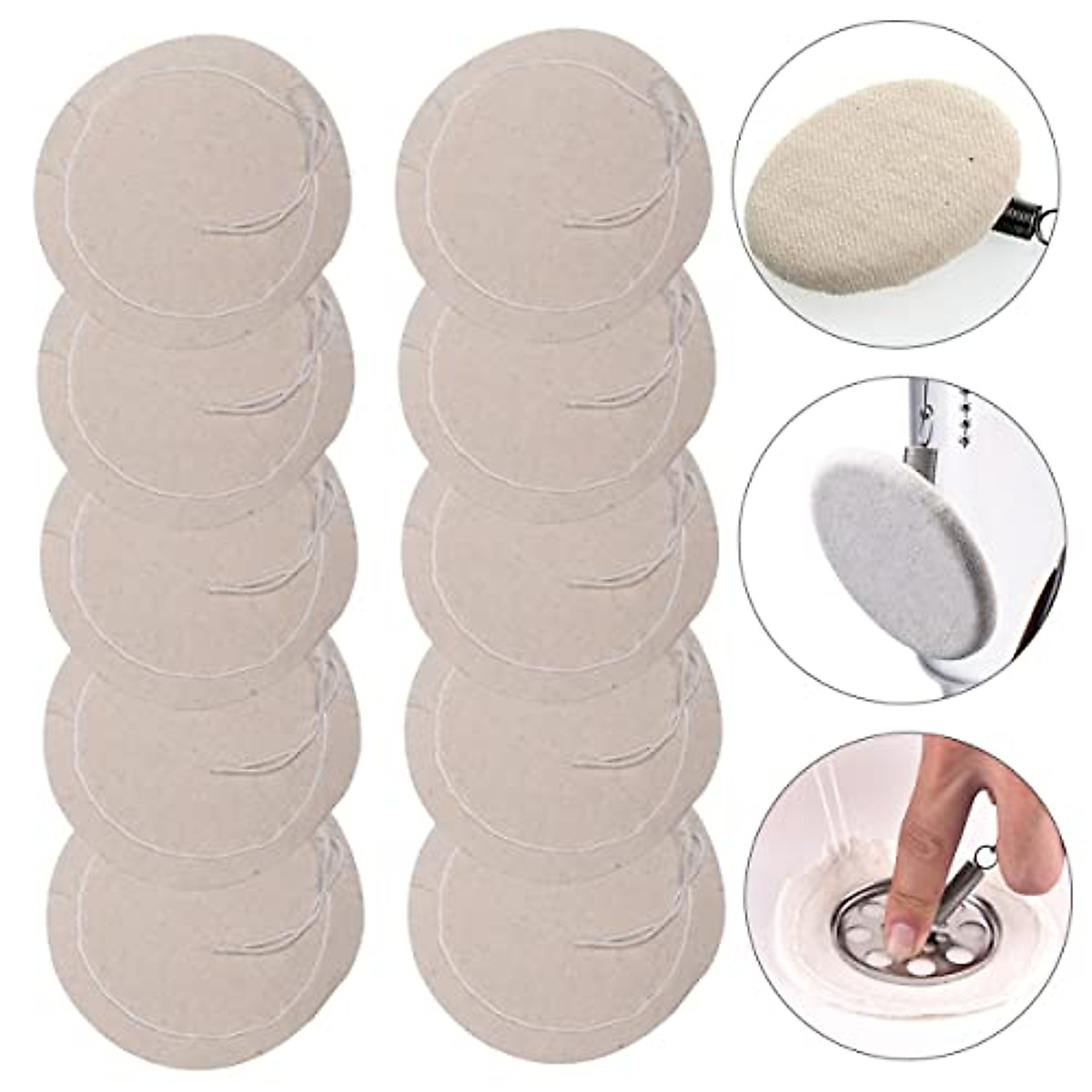 HOLIDYOYO 20pcs Coffee Pot Filter Cloth Espresso Machine Balance Siphon Coffee Maker Hanging Ear Coffee Bag Coffee Filter Syphon Coffee Maker Filter Thai Tea Strainer Cotton Beige