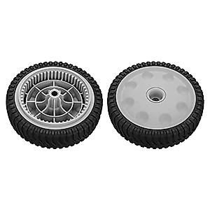 Front Drive Wheels Fit for Troy Bilt Lawn Mower - Drive Wheels Fit for MTD Snapper Troy Bilt Tuff-Cut 210 TB210 TB230 TB240 Self Propelled Mower, Replace 734-04018A 734-04018B 734-04018C, 2 Pack, Gray