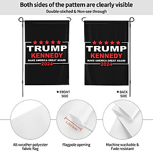 Trump Rfk Jr Kennedy 2024 All Season Garden Flag Yard Banner For Yard Garden Outdoor Decor Flags