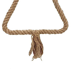 Bird Rope Swing Toy Parrot Climbing Perch Stand for Cockatiel Conure Cockatoo Parakeet Cage Hanging Decor (C: Triangle)