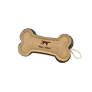Tall Tails Bone Natural Leather 6in Dog Toy for Small Breeds