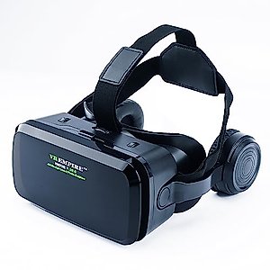 VR Headsets for Phone Cell Phone Virtual Reality headsets VR Headset VR Set 3D Glasses Helmets VR Goggles for TV Movies Video Games Compatible to iOS Android Support 4.7” to 7.3” Mobile Screen (B100)
