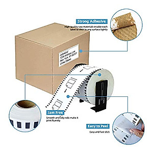 Labelebal Compatible 2-3/7" x 100' Direct Thermal Continuous Length Labels Replacement for DK-2205 Shipping Mailing Postage Compatible for Brother QL Printer (12 Rolls + 1 Frame, 30.48m Labels/Roll)…