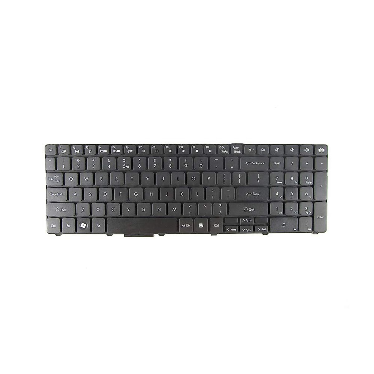 Keyboard Replacement for Gateway NV50A NV59A NV51B NV53A NV55C NV59C NV73A NV79C ZQ2 ZR7 ZYB ID58 ID59 ID79 NV59C05C NV59C05U NV59C09U NV50A02u NV53A32U NV53A33U NV51B02h NV51M NV51B08u NV51B15U Black
