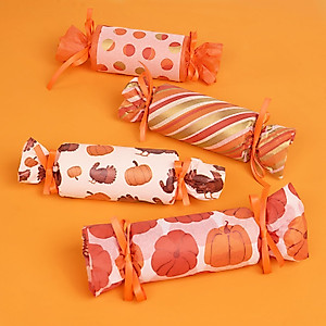 Paper FAIE 100 Sheets Thanksgiving Fall Gift Tissue Paper Bulk, Pumpkin Turkey Polkadots, Gold Orange Gift Wrapping Paper for Gift Bags Box, Flower, Autumn Harvest Decoration Gift Packaging, 20x14''