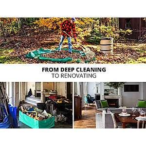 Skywin Dumpster Bag, Reusable Yard Waste Bags, Foldable Yard Waste Container, Trash Bag for Trash Management, Multiple Times Use During Renovations, Can Hold Up to 3,500 lbs