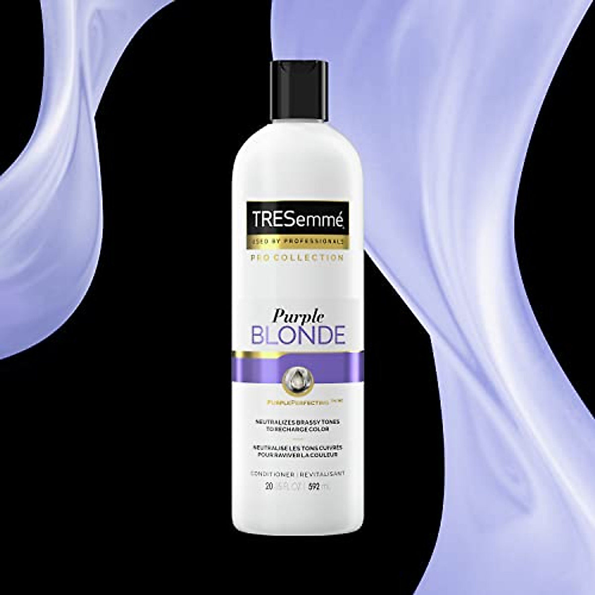 TRESemmé Pro Collection Purple Blonde Conditioner for Blonde and Silver Hair Hair Conditioner for Brilliant Color 20 oz