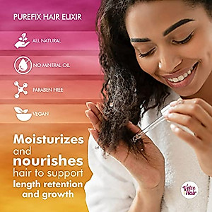 Voice of Hair PureFix Elixir – Hair Growth Oil Serum – Clinically Proven 6-in-1 Hair and Scalp Oil For Longer, Stronger, and Moisturized Hair– with Rosemary Oil – Vegan - Paraben Free - 2 Fl Oz.