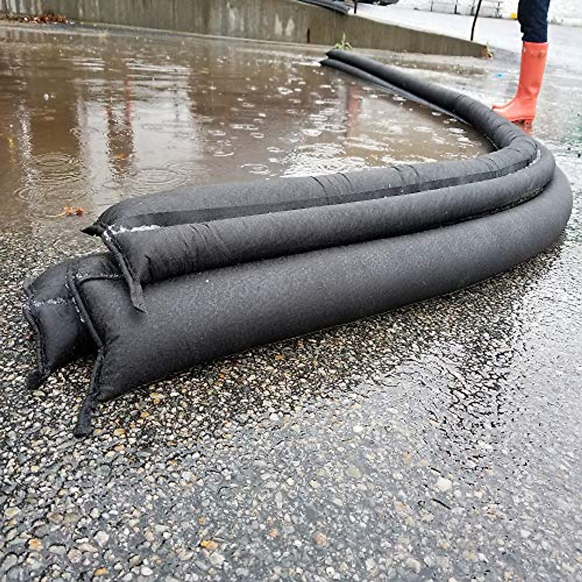 Quick Dam QD617-5 Water Activated Flood Barrier, 5 Pack, Black