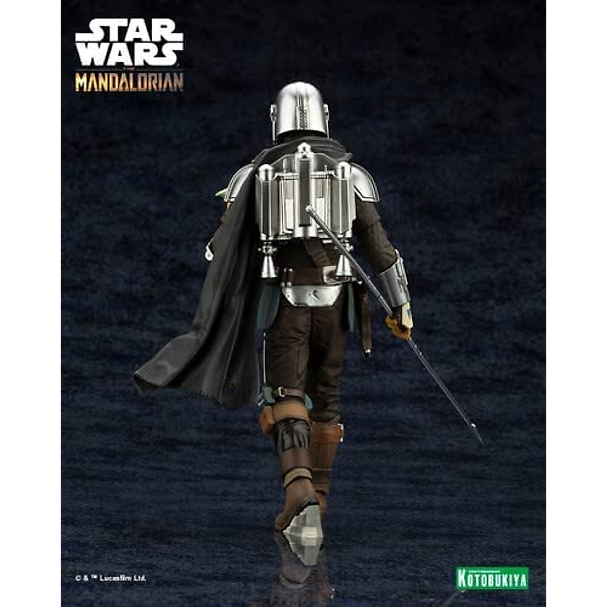 Kotobukiya Star Wars: The Mandalorian & Grogu with Beskar Staff ARTFX+ Statue, Multicolor