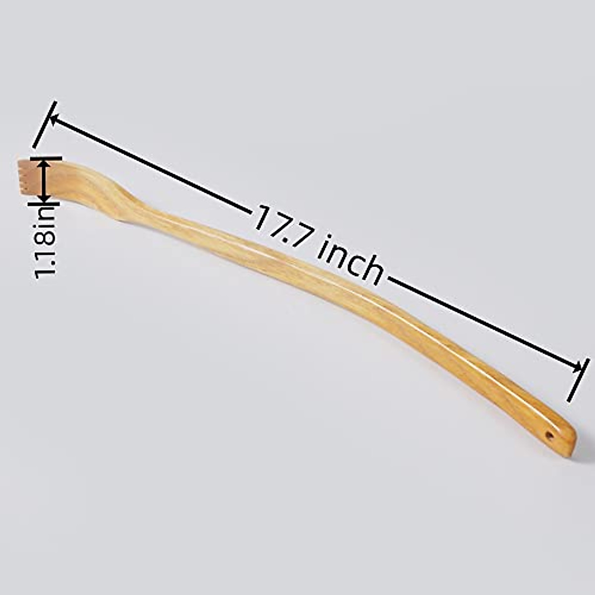 ITCHY-BAN Oversized Wooden Back Scratcher: 18'' Extended Curved Handle for Better Reach, Handcrafted to Perfection, Instant Itch Relief, Gentle on Skin Leave No Scratch Marks (Yellow)