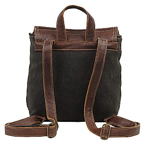 Myra Bag Leffi's Upcycled Canvas & Leather Backpack S-1567