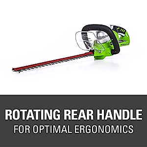 Greenworks 24V 22" Cordless Hedge Trimmer, 2.0Ah Battery and Charger Included