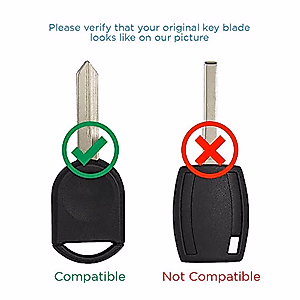 Keyless2Go Replacement for Keyless Entry Car Key Fob Vehicles That Use 3 Button CWTWB1U331, Self-programming with New Uncut 80 Bit Transponder Ignition Car Key H92 H84 H85