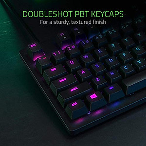 Razer Huntsman Tournament Edition TKL Tenkeyless Gaming Keyboard: Linear Optical Switches Instant Actuation - Customizable Chroma RGB Lighting, Programmable Macro Functionality - Matte Black (Renewed)