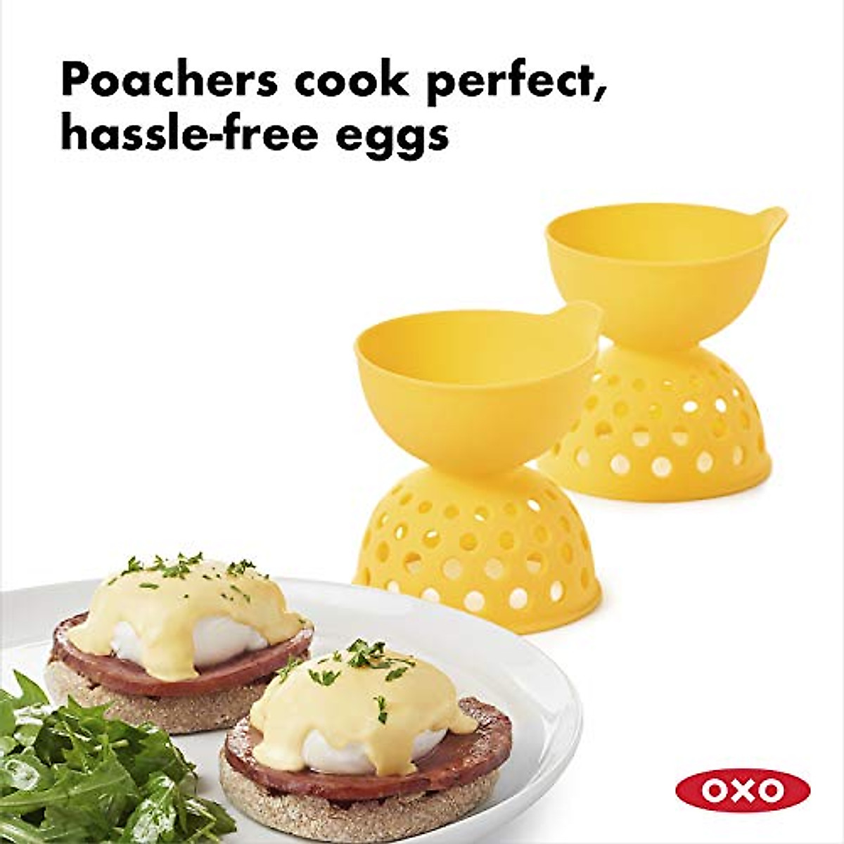 OXO Good Grips Silicone Egg Poachers (Set of 2),Yellow