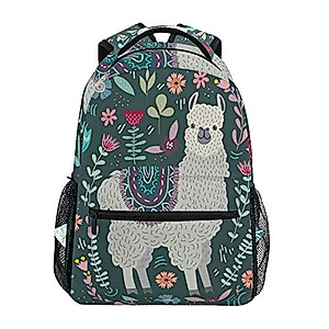 School Backpack Llama Teens Girls Boys Schoolbag Travel Bag