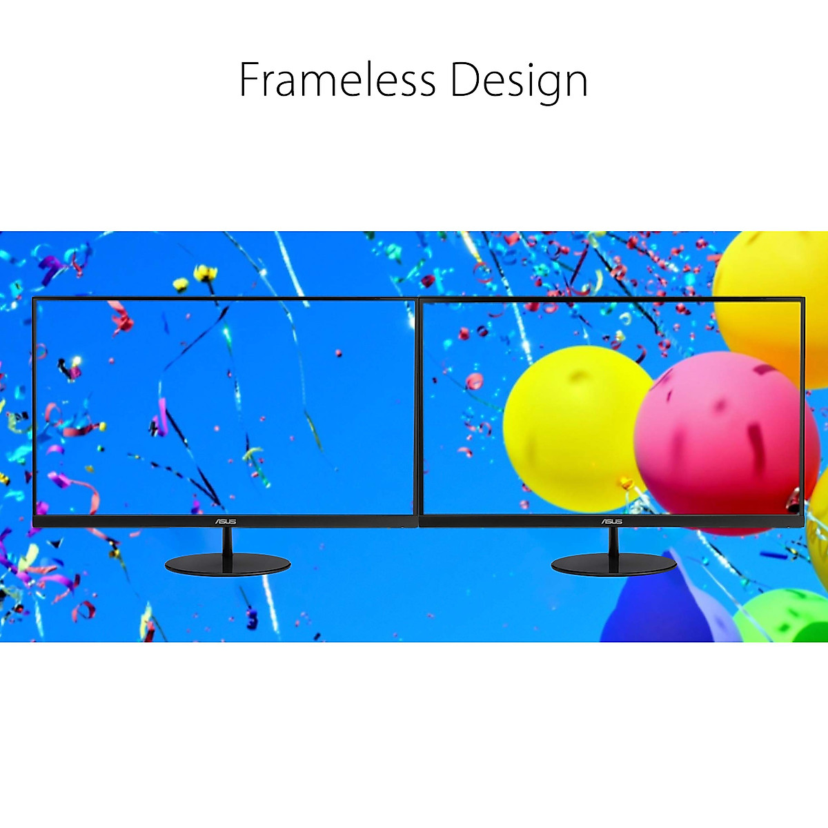 ASUS VL249HE 23.8” Eye Care Monitor, 1080P Full HD, 75Hz, IPS, Adaptive-Sync/FreeSync, Eye Care, HDMI VGA, Frameless Slim Design, VESA Wall Mountable (Renewed)