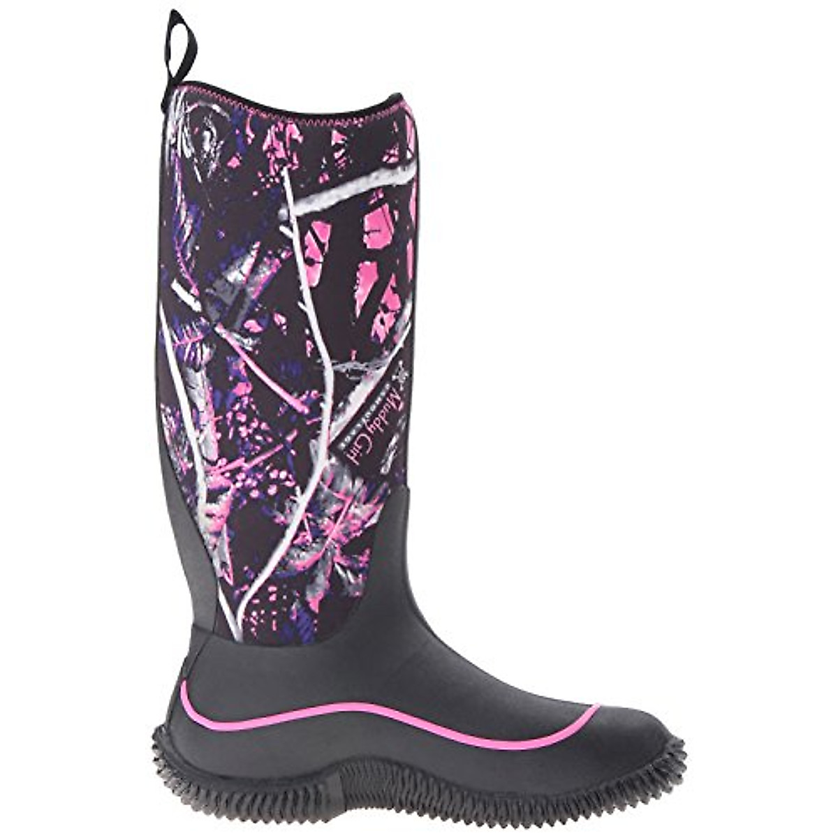 Muck Boots Hale Multi-Season Women's Rubber Boot, Black/Muddy Girl Camo, 7 M US