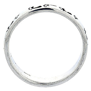 Sterling Silver Footprints In The Sand Stackable Ring 1/8 inch size 9