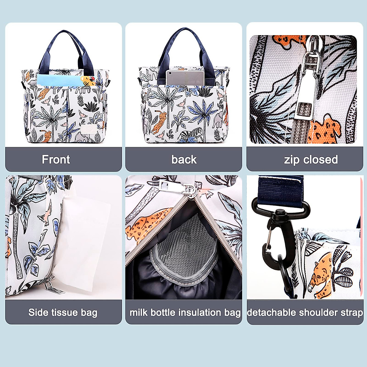 GUANGCAIJIA Baby Diaper Bag Large Shoulder Tote Organizer for Girls Cute Newborn Hospital Dad Mom Travel Nursery Handbag (pink)