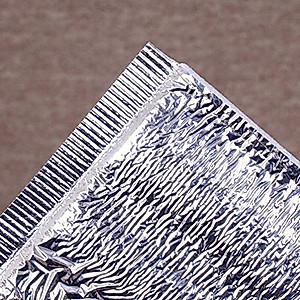 ULTNICE 10pcs Food Aluminum Foil Insulated Thermal Bag Reusable Camping Picnic Hot & Cold Pouch Reusable Sandwich Bags Insulated Hot Food Bag for Snack Silver (20x25cm)