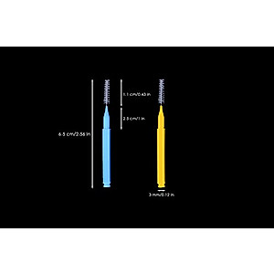 GOUWEIBA 100pcs Braces Brush Disposable Interdental Brush Toothpick Dental Tooth Flossing Head Oral Dental Hygiene Flosser Dental Hygiene Flosser Tooth Cleaning Tools Oral Flossing Head (Mixed Color)