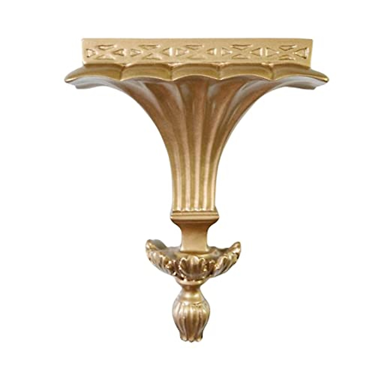 Gralara Wall Mounted Floating Shelves, Flower Pot Stand, Wall Organizer Shelf for Living Room Decoration, Aureate