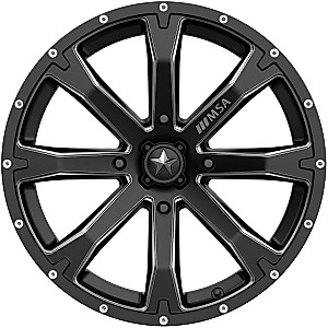 MSA Offroad Wheels MA42 15X7 4X110 S-BLK MILL 10MM - M42-05710