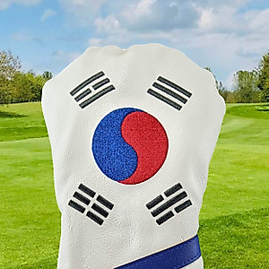 Foretra - Limited Edition Korea Flag Driver Head Cover - Tour Quality Golf Club Cover - Style and Customize Your Golf Bag