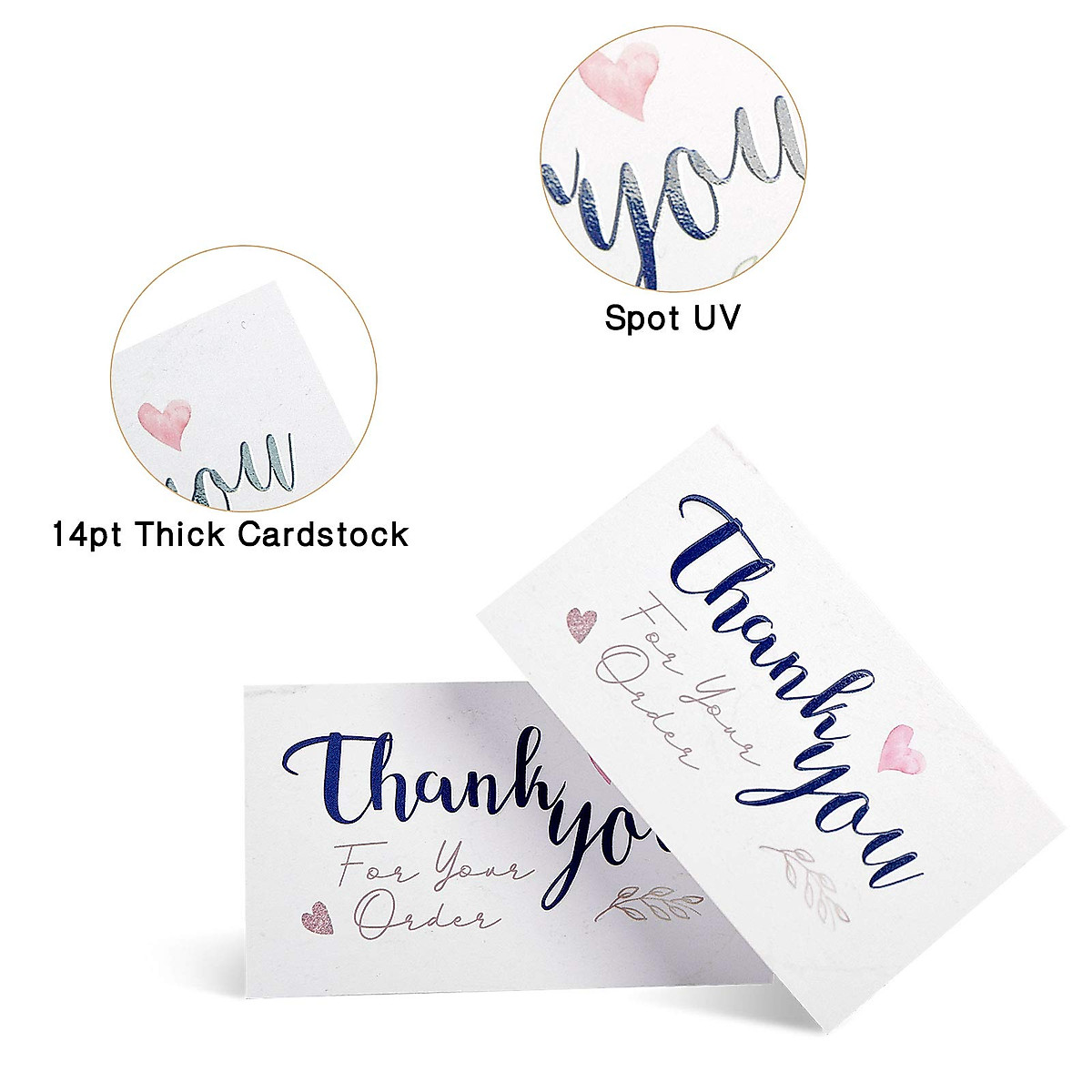 120 Thank You For Your Order Cards (3.5 x 2 Inches), Modern Simple Design Customer Appreciation Note for Small Business Owner, Online, Retail Store, Handmade Goods, Package Inserts (Pattern2)