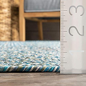 nuLOOM Wynn Braided Indoor/Outdoor Accent Rug, 3x5, Aqua