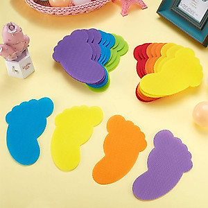 Outus 48 Pieces Carpet Feet Spots, Sit Foot Spots, Line up Spots for Classroom Floor, Carpet Markers for Teacher Supplies Classroom Rug, School Decoration (Classic)
